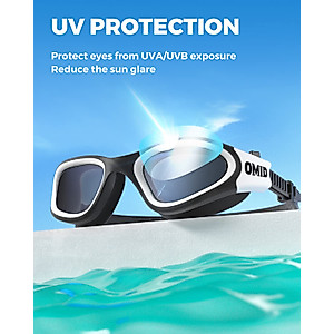 OMID Swim Goggles, P2 Polarized Swimming Goggles for Men Anti-fog Goggles Swimming for Adult Women