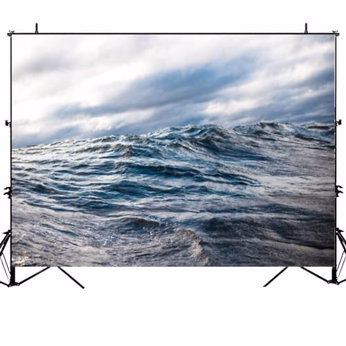 Winter Sailing Cold Blue sea at Sunset Clouds Norway Photography Backdrop Photographer Portrait Banner Photo Studio Photobooth Prop Photography Background Decoration Supplies 7×5ft