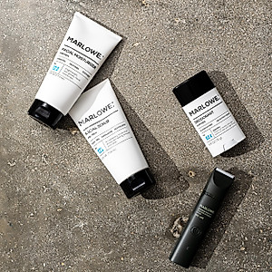 MARLOWE. No. 123 Men's Facial Moisturizer and No. 122 Facial Scrub Skincare Pack | Exfoliating Face Wash and Lightweight Daily Face Cream | Suitable for Dry and Oily Skin | Natural Ingredients