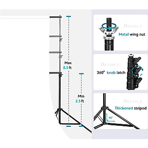 8.5 X 10FT/2.6 X 3M Background Stand Support System Kit with Carrying Case for Clamps and Canvas,for Photo Video Shooting