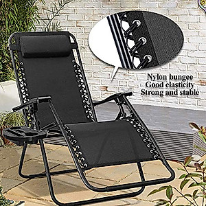 C-CHAIN 8 Cords Replacement Cord for Zero Gravity Chair, Universal Replacement Laces Cord Kit for Zero Gravity Chair, Anti Gravity Chair, Lounge Chair, Bungee Chair, Recliner - Black