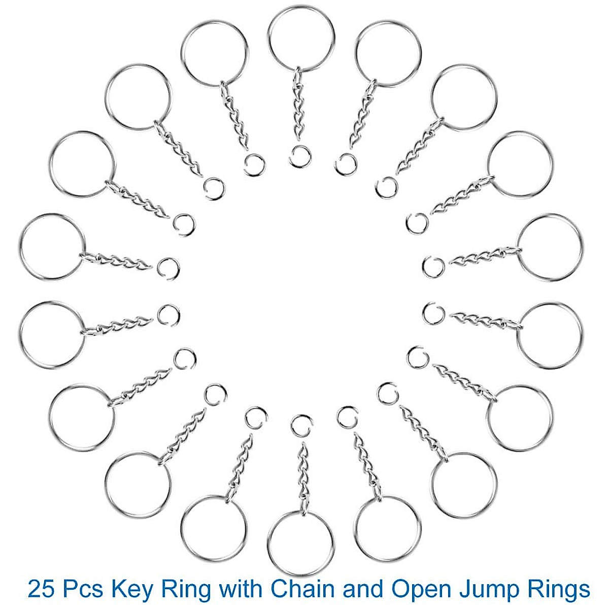 Selizo 100Pcs Key Chain Rings Bulk with Tassel for Tassel Keychain