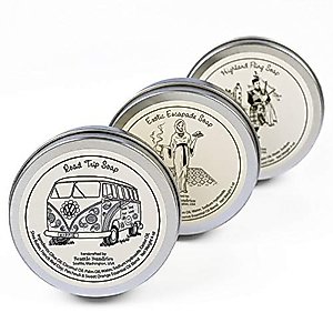 Seattle Sundries Adventure Soap Pack from 100% Natural & Hand Made. Scented with Essential Oils. 3 Bars in Attractive Gift Tins. The Best Selection for Tourist Vacation Favorites.