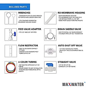 Max Water 6 Stage 100 GPD (Gallon Per Day) RODI (Reverse Osmosis Deionization) Water Filtration System for Aquarium