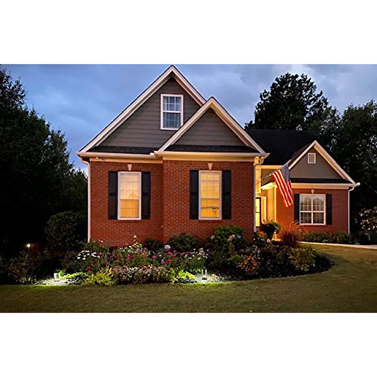 LampLust Solar LED Pathway Light - 9 Inch Tall, Cool White or Color-Changing, Modern Outdoor Bollard Lighting, Built-in Solar Panel, Stake & Battery Included