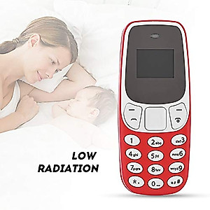 WESE BM10 Mini Bluetooth Phone, GSM Bluetooth Handset Phone Dual Card Dual Standby Mini Mobile Phone Bluetooth Dialer Small Cell Phone Kids Phone Built in Voice Changer (Red)