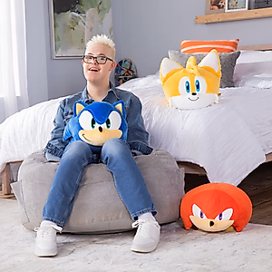 Club Mocchi-Mocchi- Sonic the Hedgehog Plush - Sonic Plushie - Squishy Collectible Sonic Toys - Sonic Stuffed Animals and Gifts - Cute Plushies and Sonic Room Decor - 15 inch