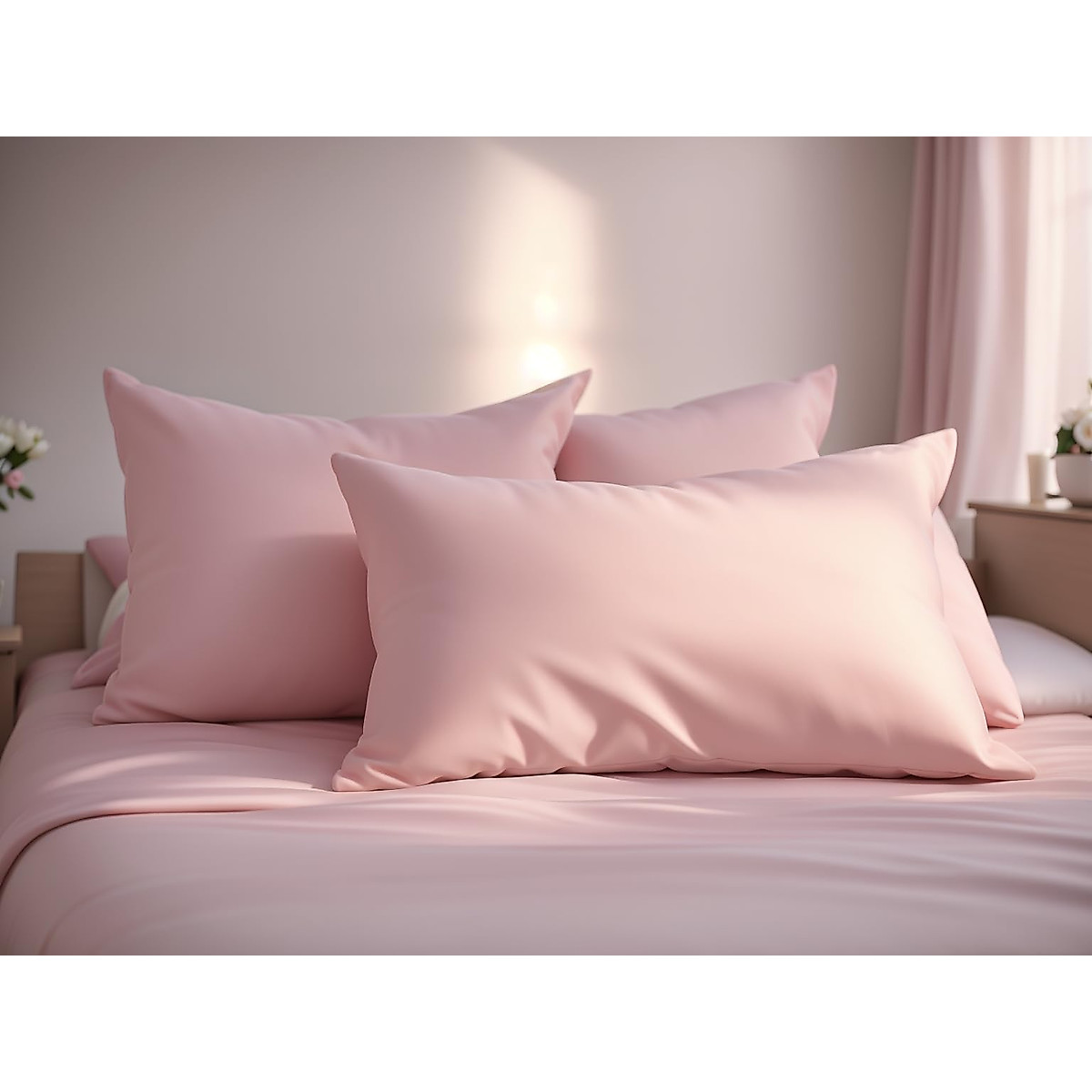 SheetWorld Queen Size Duvet Set - 100% Cotton 500 TC, Full Zipper Closure, Dusty Rose, Includes 1 Duvet Cover, 2 Envelope Pillow Cases - Softer Than Egyptian Cotton - Matching Sheets Available, USA
