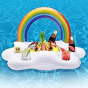 Ice Bucket Summer Inflatable Ice Bucket Drink Holder Floating Pools Water Ice Bucket for Beer Drink Table Cup Holder Ice Bar Cooler Party