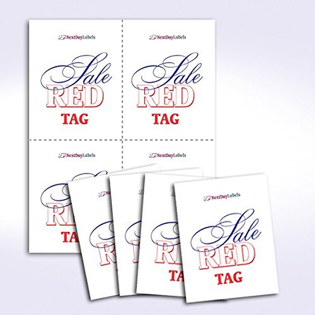 Next Day Labels 8-1/2" x 11" Laser/Inkjet Postcards 4 Per Page, (4-1/4" x 5-1/2" Each Card | White, 200 Cards)