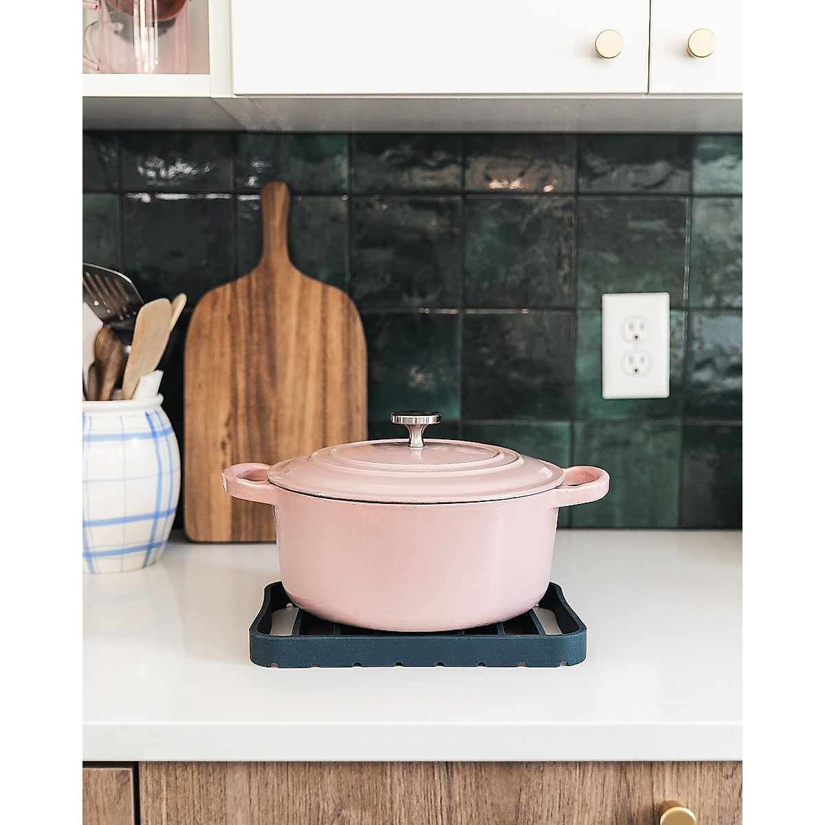 The Silicone Kitchen Silicone Roasting Rack Pan, Dishwasher Safe, BPA Free, Non-Toxic, 7 in by 10.75 in, Navy, 2 Pack