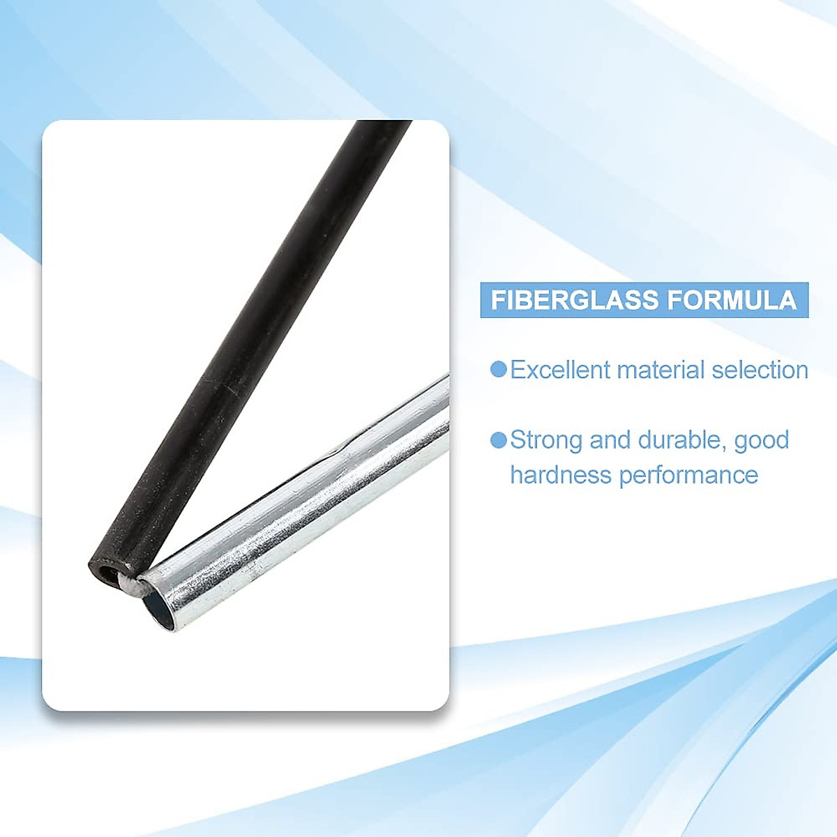 Fiberglass Tent Pole, 1 Sets Outdoor Camping Double Tent Pole Support Frames Kit Tent Replacement Poles Replacement Tent Poles Fiberglass Tent Poles Replacement Fiberglass Tent Pole Replacement