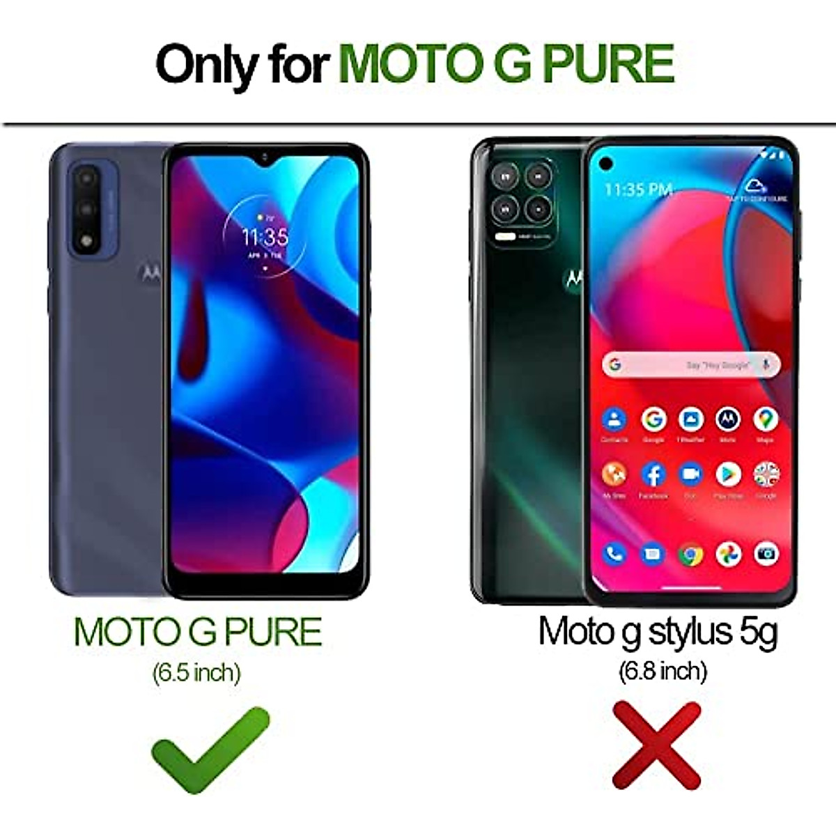 B-wishy for Motorola Moto G Pure Phone Case,Moto G Power 2022 Case for Women, Glitter Butterfly Heart Floral Slim TPU Protective Cover with Kickstand+Strap for Moto G Play 2023(Rose Gold)