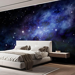 wall26 - Imaginary Background of deep Space and Star Field - Removable Wall Mural Self-Adhesive Large Wallpaper - 100x144 inches