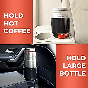 Smart Kup Car Cup Holder Expander - Fits Hydro Flasks 32/40 oz, Nalgene, Yeti & Large Bottles up to 3.8 inches Wide - for Car up to 3.2 Inches Wide