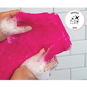 S&T INC Exfoliating Body Scrubber, Back Scrubber for Shower and Exfoliating Cloth, 11.8 Inch x 35.4 Inch, Assorted, 3 Pack