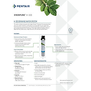 Pentair Everpure H-300 Undersink Water Filter Replacement Cartridge (3 Pack)