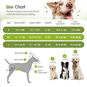 2-in-1 Dog Cone Collar & Harness: Elizabethan Collar After Surgery for Small Dogs - No Pull Dog Vest Harness Escape Proof Walking Jogging - S