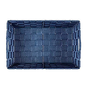 Wenko Adria S Storage Basket White Polypropylene 30 x 15 x 20 cm, blue, Small