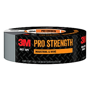 3M Pro Strength Duct Tape, 1.88 in x 60 yds, Professional-Grade Multi-Purpose Tape, Powerful Adhesive, Long-Lasting Bond, Ideal for Industrial & HVAC Use, Excellent Strength For Durability (1260-A)