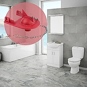 Hibbent 2 Pack Toilet Flappers Replacement Compatible with Kohler Shark-Fin Flapper Replacement Kit by Hibbent,2 Inch Toilet Flapper with Stainless Chain,Water Saving, Easy to Install