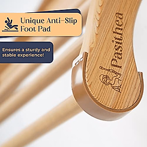 Pasithea Canadian Red Cedar Sauna Backrest - Slip-Resistant, Non-Toxic, Comfortable S-Shape Design - Sauna Chair with Back, Sauna Accessories for Any Barrel or Infrared Sauna (Pack of 1)