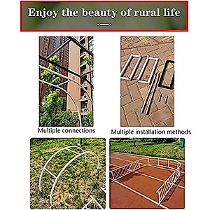 Metal Garden Arch Metal Garden Arbour Trellis Archway Rose Arch Wedding Archway Heavy Duty Strong Tubular Arbour Flower Stand with Base (Bronze W2.6xH2.3m/8.5x7.5ft)