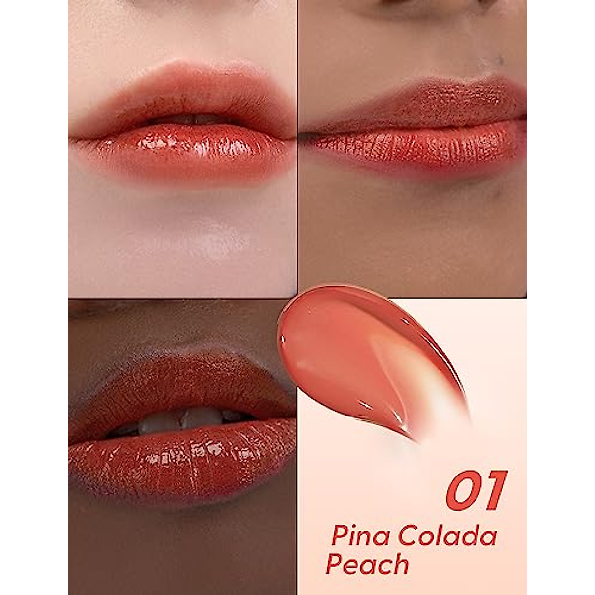 It's SKIN Tincy All-Day Semi-Matte Lip Stain Tint 0.13oz (01 Pina Colada Peach) - Non-Transfer Wear | Smooth Satin Finish, Rich Pigmentation | Moisturizing, Comfortable Vivid Color for Lasting All-Day