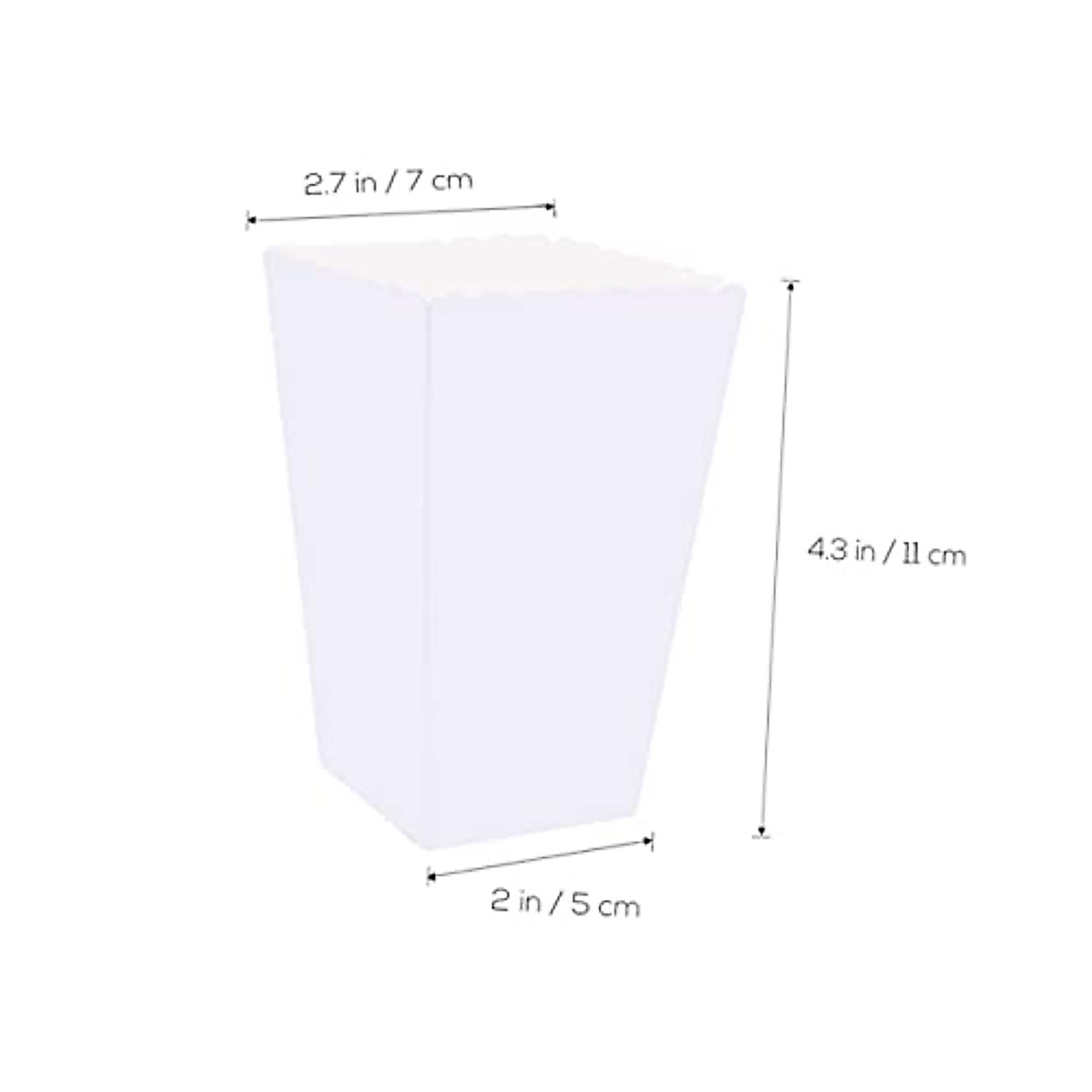 ULTECHNOVO 100pcs Popcorn Boxes Items Candy Snack Box Disposable Containers Popcorn Bags for Party Popcorn Containers White Open-top Popcorn Box Popcorn Bucket Supplies Candy Box Stripe