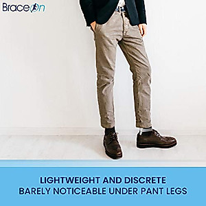 BraceOn AFO Foot Drop Brace - Swedish Drop Foot Stabilizer for Walking and Exercise, Foot and Ankle Support, Men, Left