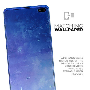 DesignSkinz Blue 275 Absorbed Watercolor Texture Protective Vinyl Decal Wrap Skin Cover Compatible with The Samsung Galaxy S20 (Screen Trim & Back Glass Skin)