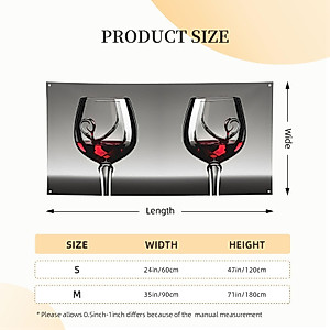 Banners and Signs for Outdoor 35x71 Backdrop for Birthday Party Business Graduation Wedding Event,Wine Glass