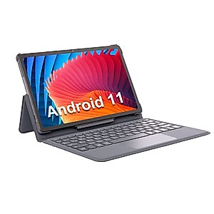 10.36" 2K Display Android 11 Tablet with docking keyboard,Dual 4G LTE Cellular,Octa core 1.8GHz, 2000x1200,4GB+64GB,5MP+13MP Dual Cameras,Four Speakers,WiFi,GPS,FM,Bluetooth,6000mAh Battery,Azeyou T20