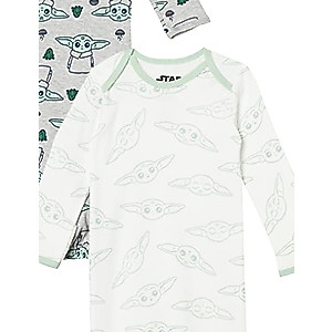 Amazon Essentials Disney | Marvel | Star Wars Baby Boys' Sleeper Gowns, Pack of 2, Star Wars Child, 0-6 Months