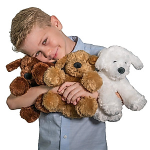 Fluffuns Puppy Dog Stuffed Animals - Stuffed Dog Plush Toys - 9 Inches (Brown)