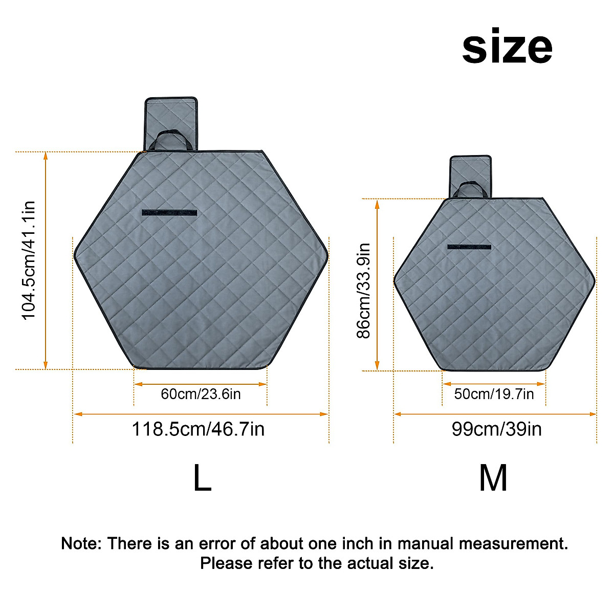 Rinling Washable Pee Pads for Dogs, Reusable Pet Playpen Mat Non-Slip Dog Pads Hexagon Puppy Pads for Whelping Potty Housebreaking Incontinence Playpen Crate Kennel Dog Bed M