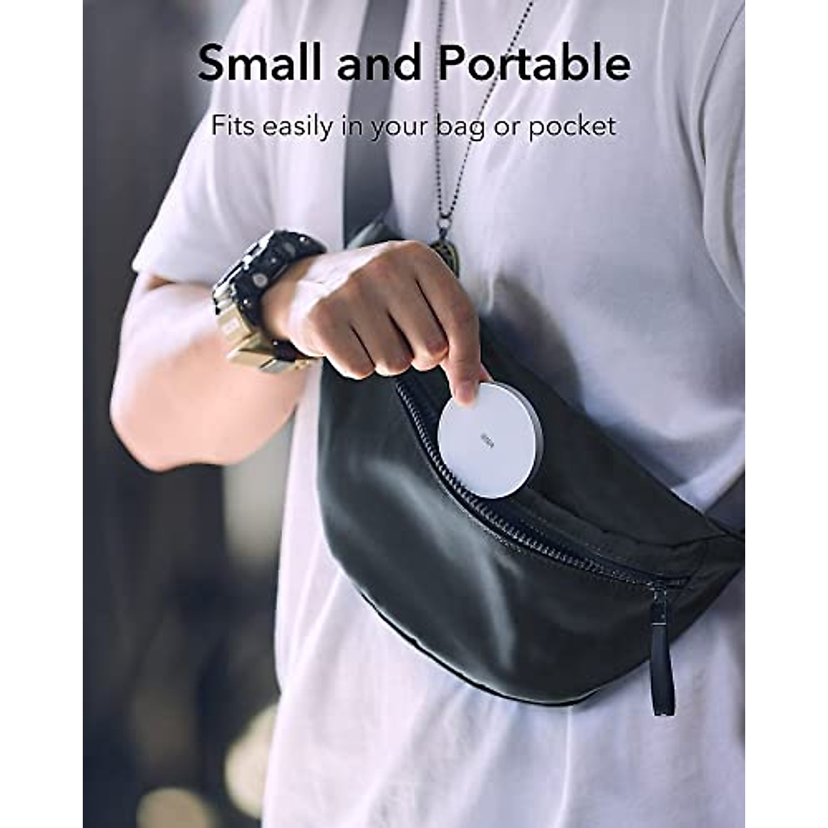 ESR HaloLock Kickstand Wireless Charger, MagSafe-Compatible Charger for iPhone 14/14 Plus/14 Pro/14 Pro Max and iPhone 13/12 Series, with 5 ft USB-C Removable Cable and 20W USB-C PD Adapter, White