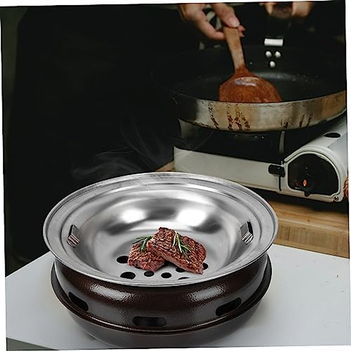 1pc Oven Mini Charcoal Grill Portable Burner Camping Burner Portable Backpacking Gas Stove Useful Barbecue Grill Camping Gas Stove Brazier Stove Outdoor Barbecue Tool Bbq Tool Wok