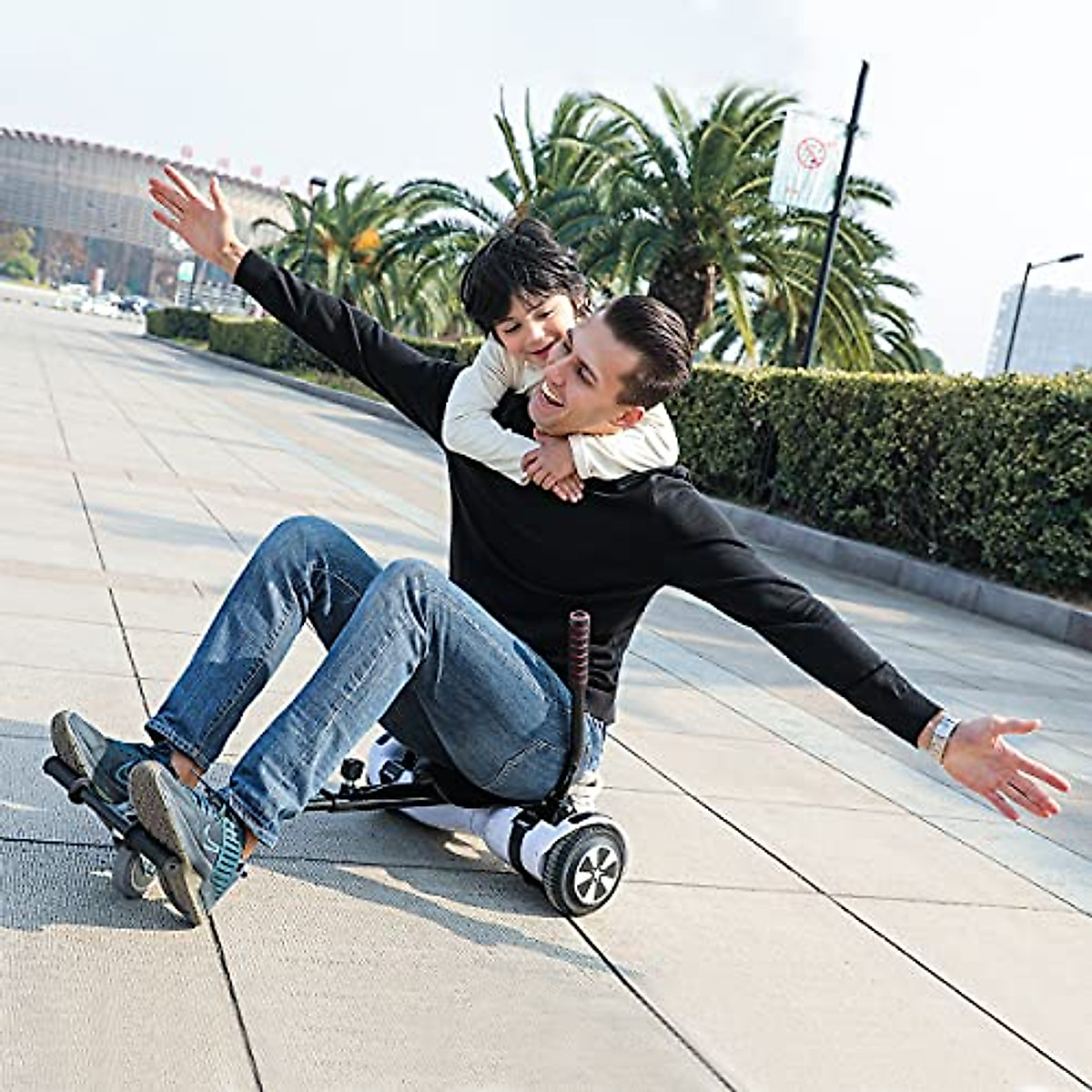 Camelmother Hoverboard Seat Attachment Transform Your Hoverboard into Go Kart for Kids or Adults,Adjustable Hoverboard Accessories for Self Balancing Scooter