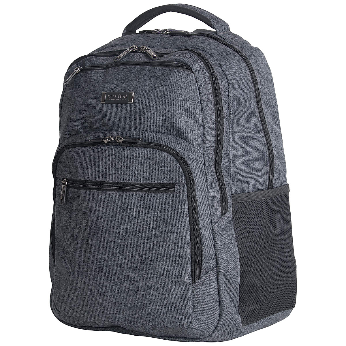 Kenneth Cole REACTION Travelier Multi-Pocket Laptop & Tablet Business, School, & Travel Backpack Bag, Charcoal, One Size