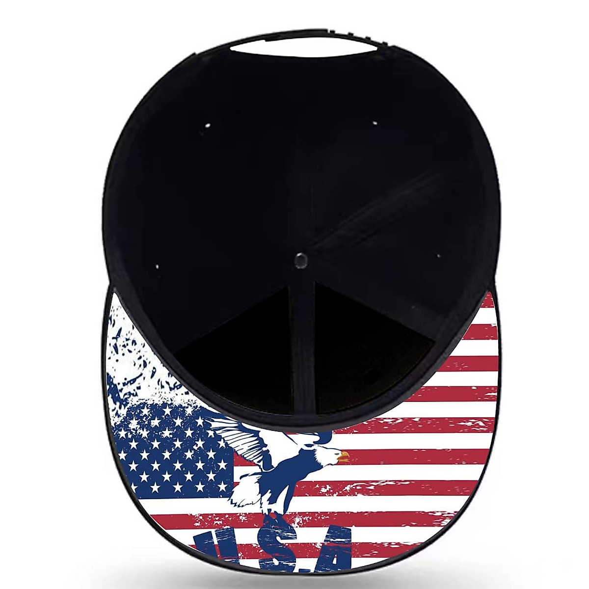 ADJUEMB Classic Snapback Hats Grim Reaper Embroidery Adjustable Flat Bill Hat Unisex Baseball Caps Black