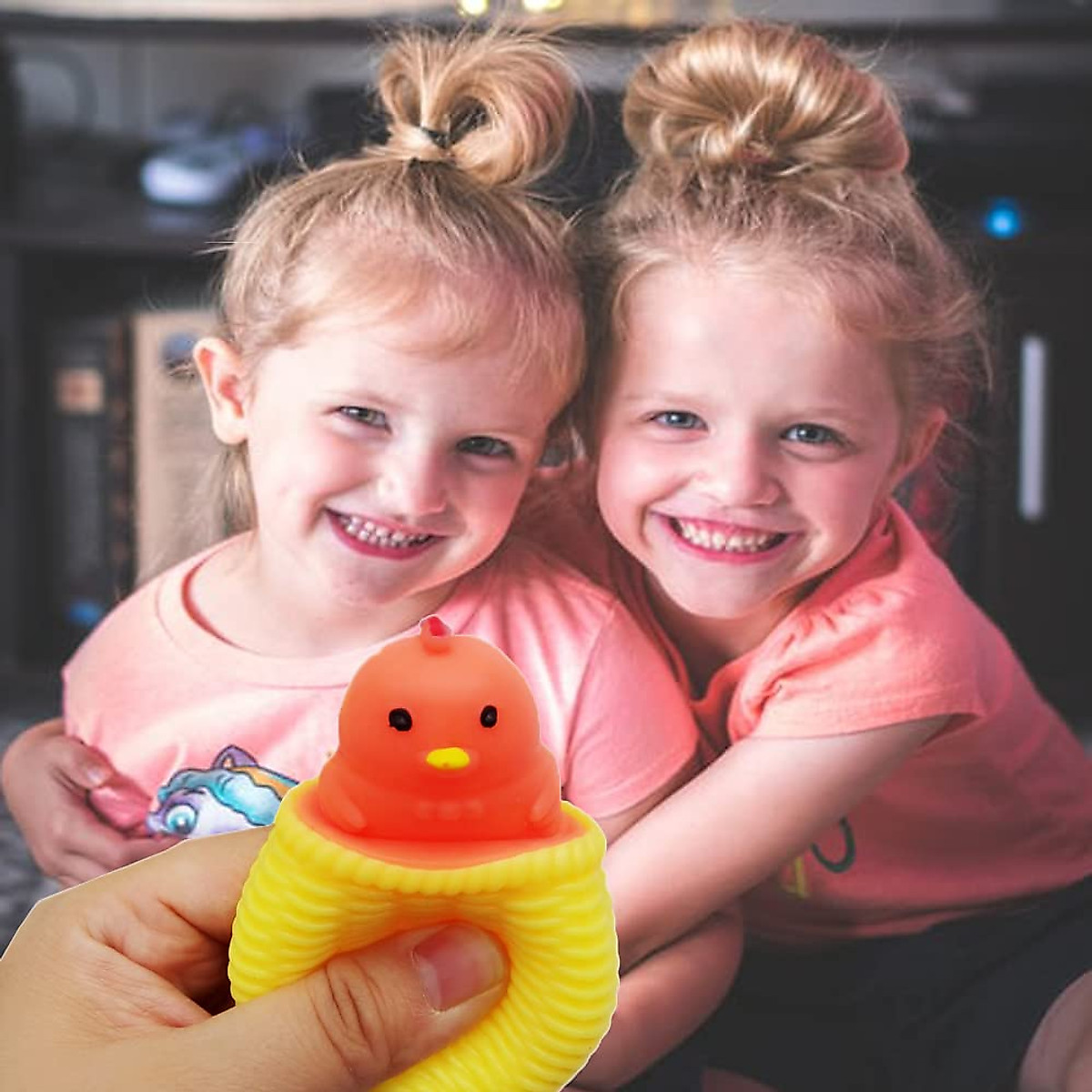 Chick Stress Squeeze Toy 3 Pack Cute Animal Funny Poultry Out of The Cage Decompression Evil Fun Toys for Adults and Kids Anti Stress Soft Sensory Fidget Toy(Boxed)