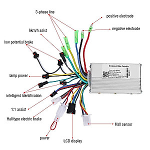 Fafeims Electric Bike Controller Box Motor Brushless Controller with LCD Display Panel for E Bike (36V)