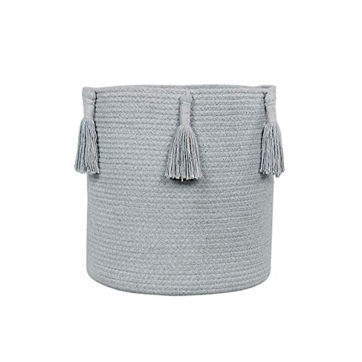 Lorena Canals Basket Woody Pearl Blue - Pearl Blue - Baskets - 9" x Ø 9" - 97% Cotton, 3% Other Fibres