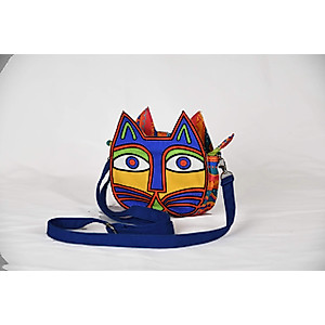 Cat-On-the-Bag A-Mews-Ing Kitty Face Fun Colorful Cat Crossbody Bag | One Pocket Sling Bag Cat Purse | Cute Gifts for Cat Lovers for Everyday Use, Travel, and More