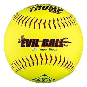 1 Dozen ASA Evil Ball 12" Softballs 52 COR 300 Compression 12 Balls (MP-Evil-RP-ASA-Y)