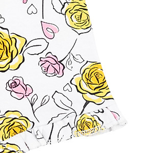 Disney Princess Belle Toddler Girls T-Shirt and French Terry Shorts Outfit Set 3T