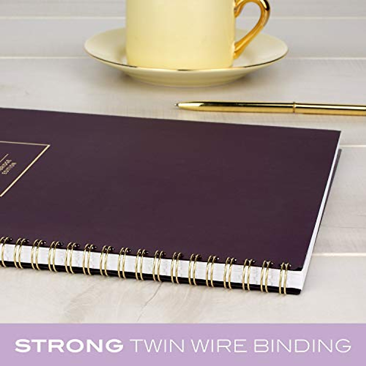 Cambridge Meeting Spiral Notebook, Legal Ruled, Soft Cover Business Journal, 9-1/2" x 7-1/4", Wirebound Memo Notepads, Cute Stationery Supplies for Home Office, 80 Sheets, Purple (49556)