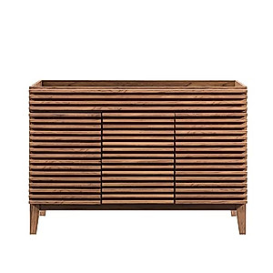 Modway Render 48" Double Sink Compatible (Not Included) Bathroom Vanity Cabinet in Walnut