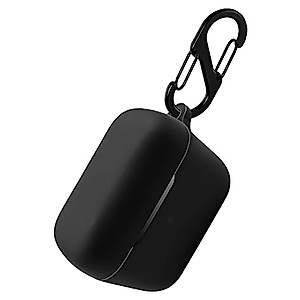 Geiomoo Silicone Carrying Case Compatible with Sennheiser CX, Sennheiser CX 400BT, Portable Scratch Shock Resistant Cover with Carabiner (Black)
